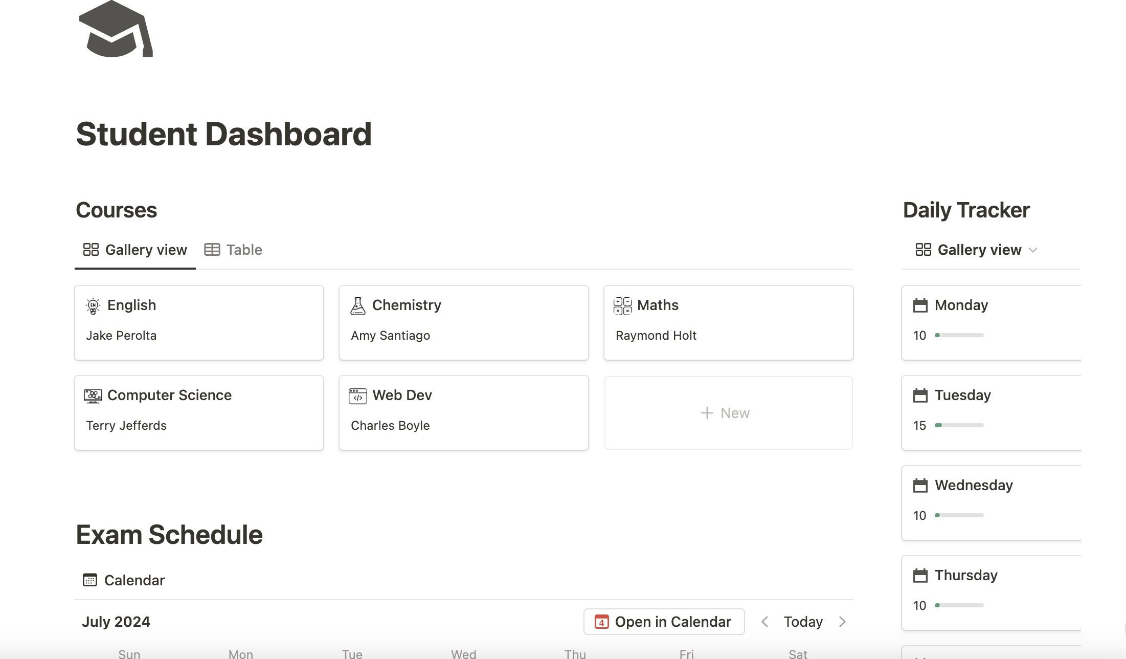 Notion Student Dashboard, Student Planner for All Ages, Class Template ...