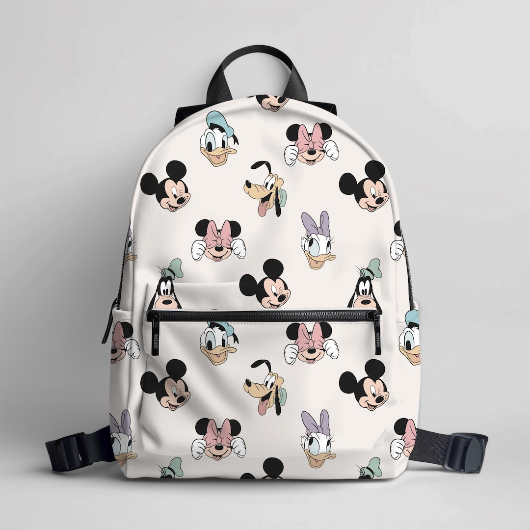 Colorful Disney Cartoon Backpack, Kids School Bag, Fun Travel Backpack ...