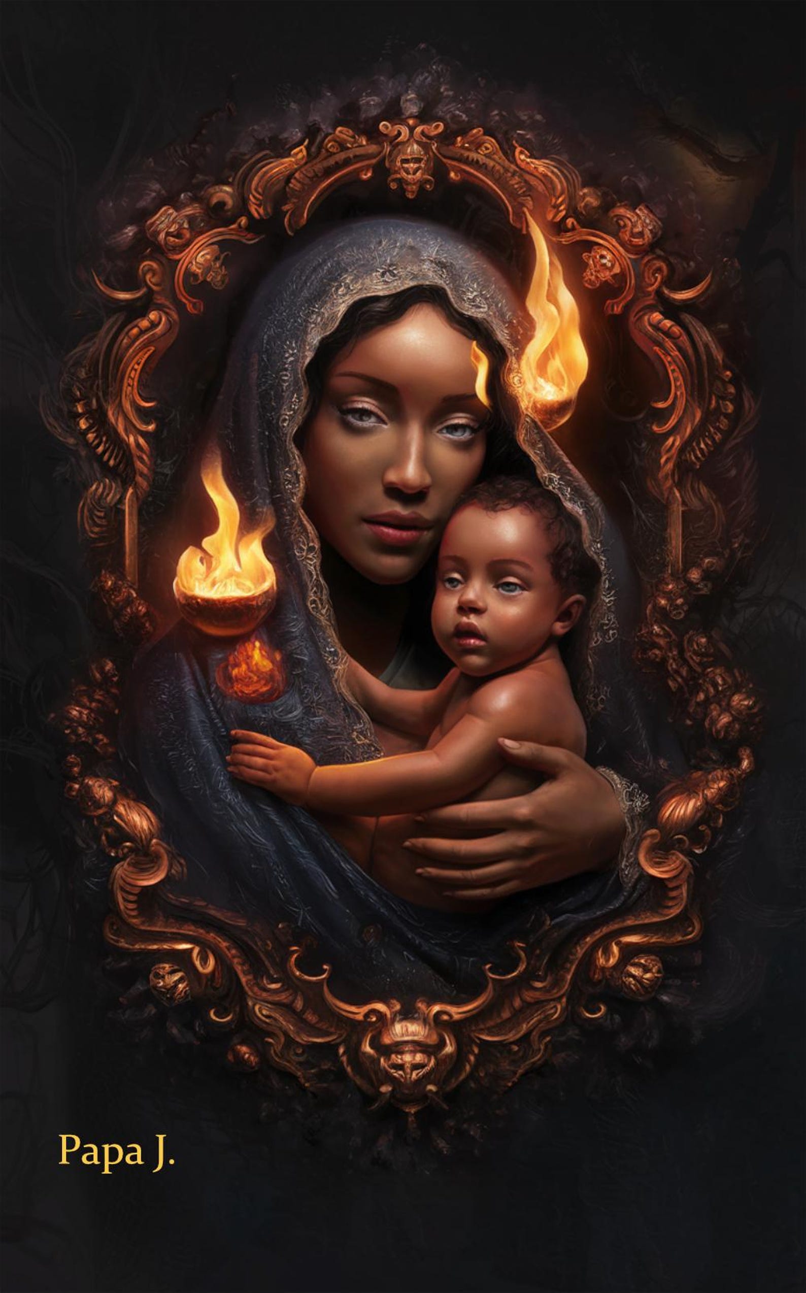 Erzulie Dantor & Freda. Altar Card Set. Voodoo, Lwa, Vodou - Etsy