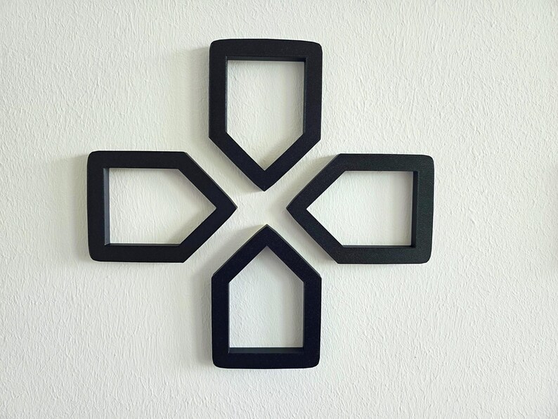 3D Playstation Controller Symbols D-pad - 3D Printed Gaming Wall Icons ...
