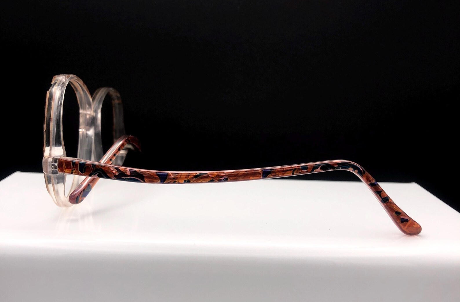 Vintage Large Brown Snakeskin 70's 80's Men's Women's Plastic Glasses ...