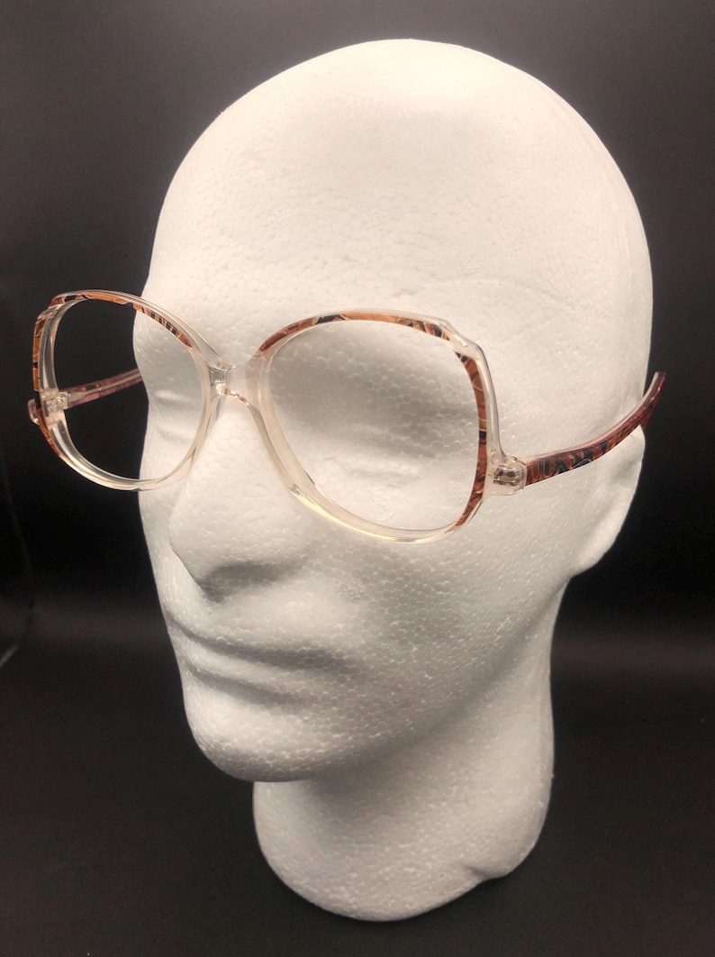 Vintage Large Brown Snakeskin 70's 80's Men's Women's Plastic Glasses ...