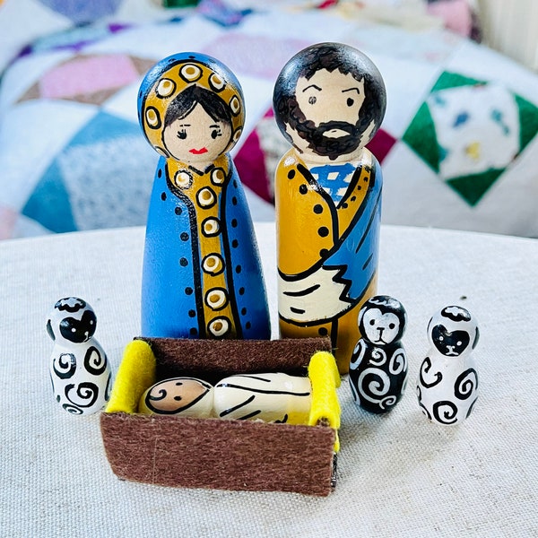 Nativity Peg Dolls - Etsy