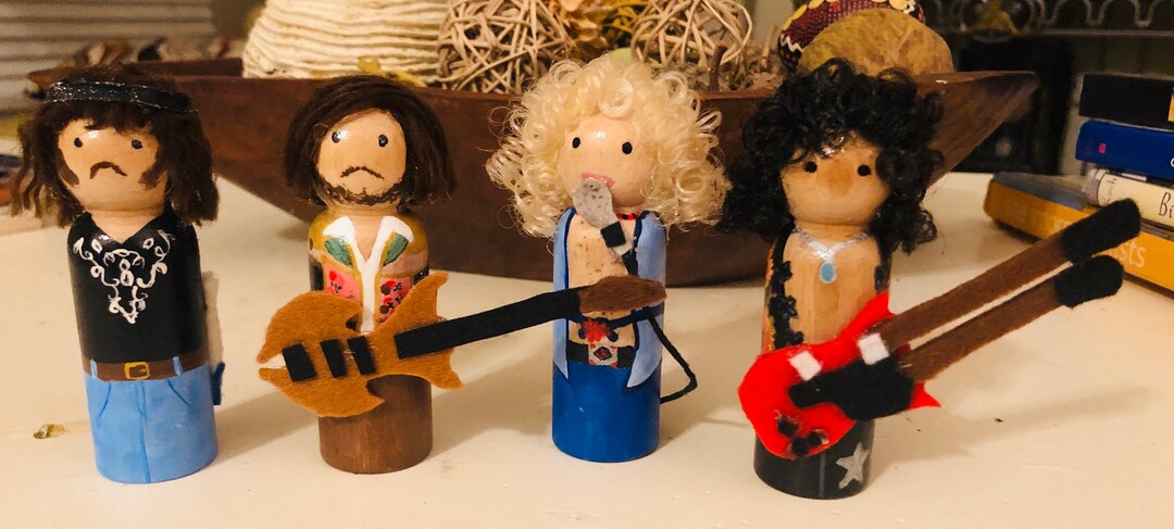 Led Zeppelin Peg Doll Set - Etsy