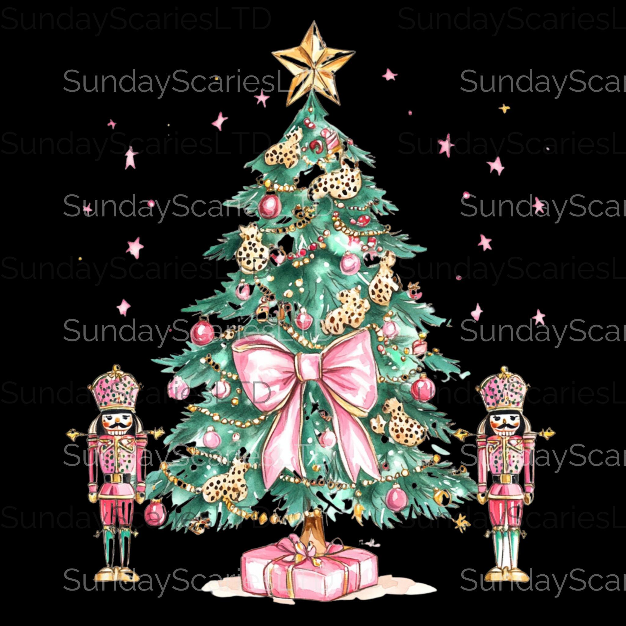 Nutcracker Png, Coquette Colorful Glitter Christmas Tree Png, Girls ...
