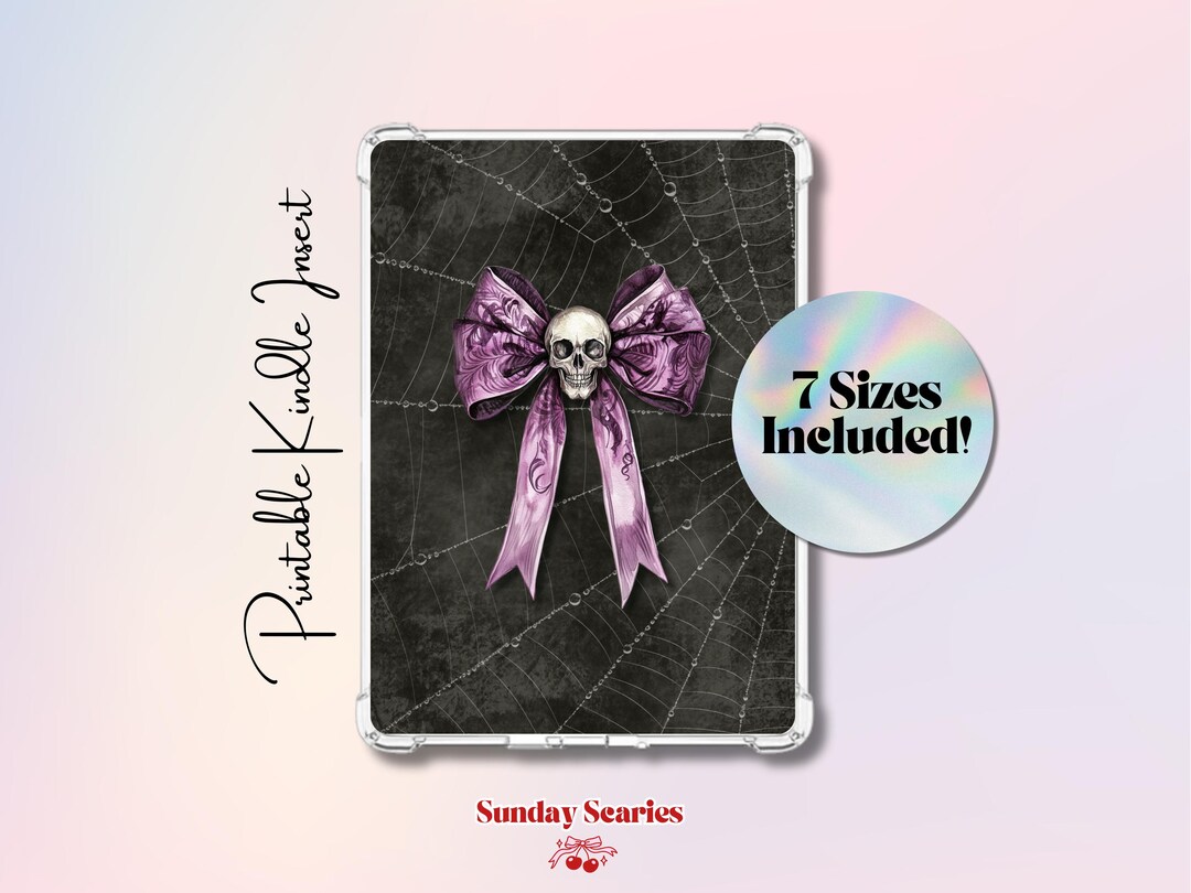 Dark Romance Spooky Halloween Kindle Insert, Gothic Coquette Bow Kobo ...