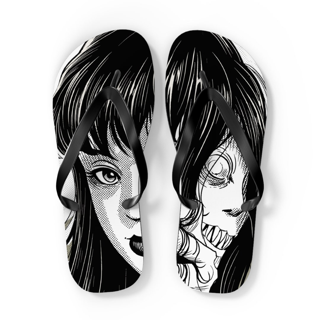 Zombie Girl Flip Flops Beach Sandals Vacation Summer - Etsy