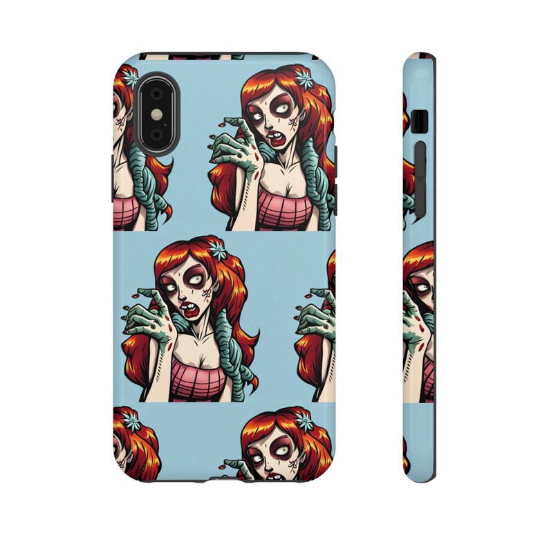 Zombie Girl Phone Case, Pinup Goth Emo Punk Zombies Monster Undead, for ...