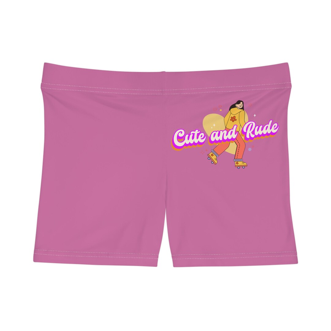 Pink Women's Shorts Cute and Rude Bottoms AOP - Etsy