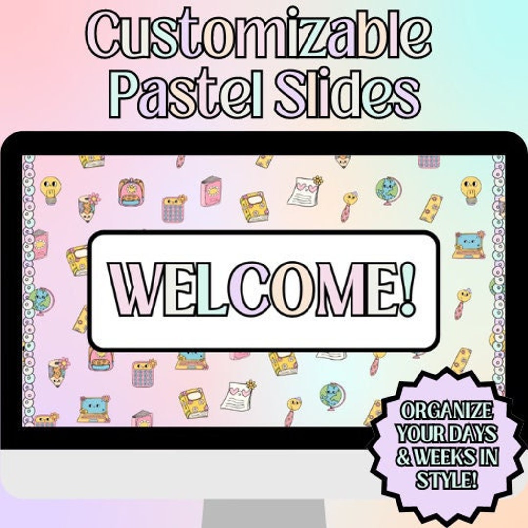 Customizable Pastel Slides – Daily, Weekly, and Monthly Organization - Etsy
