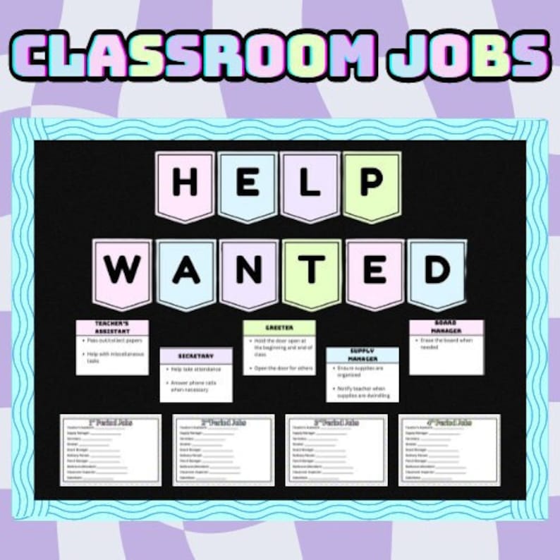 Classroom Jobs – Upper Elementary, Middle, and High School - Etsy Australia