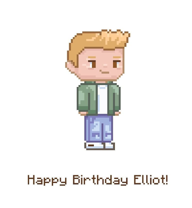 Custom Pixel Character Portrait - Etsy
