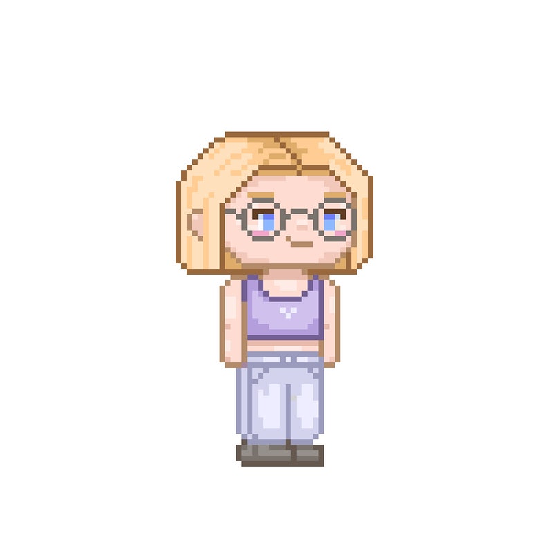 Custom Pixel Character Portrait - Etsy