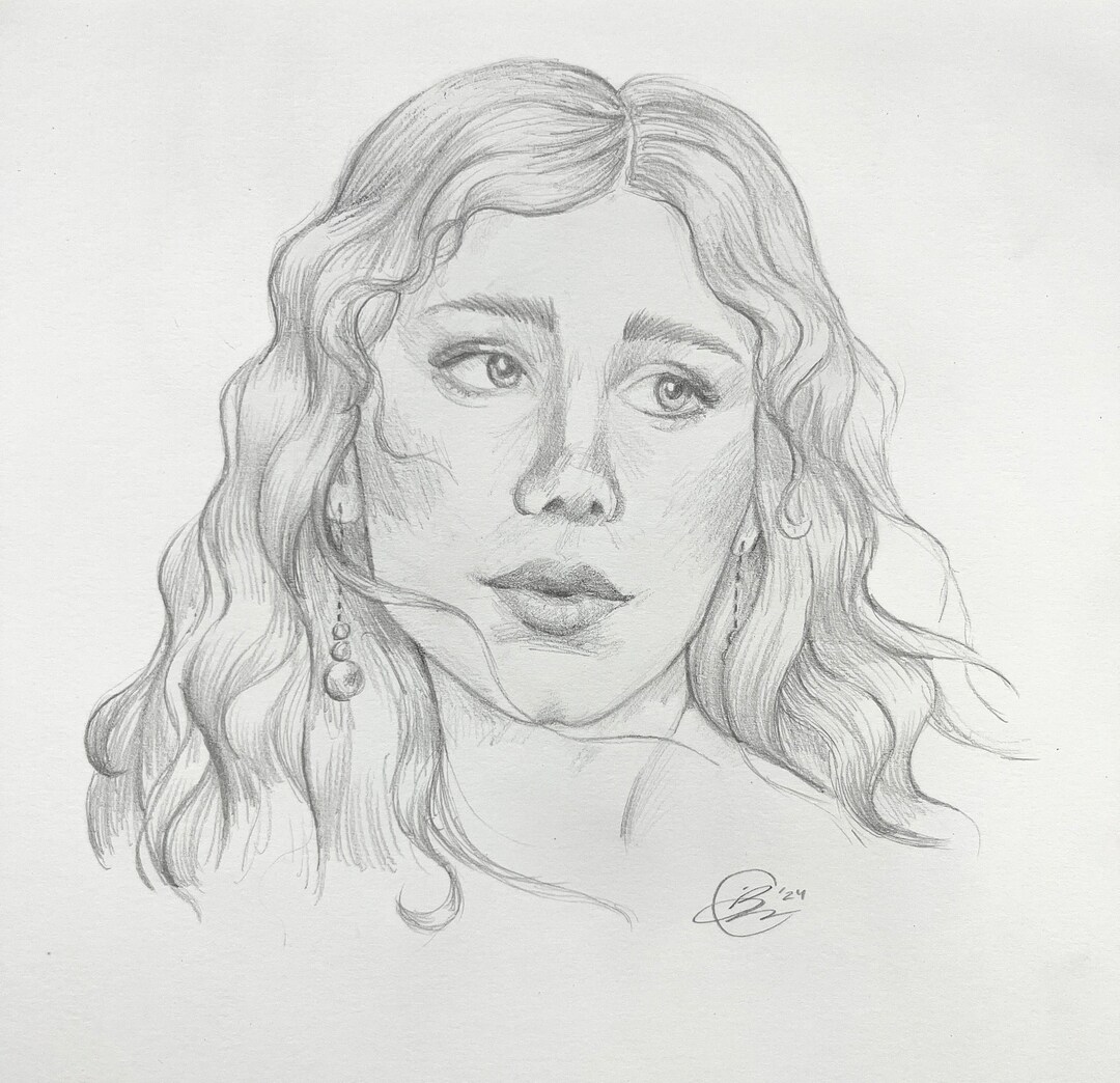Custom Portrait Sketch in Graphite Pencil / Character Celebrity Friend ...