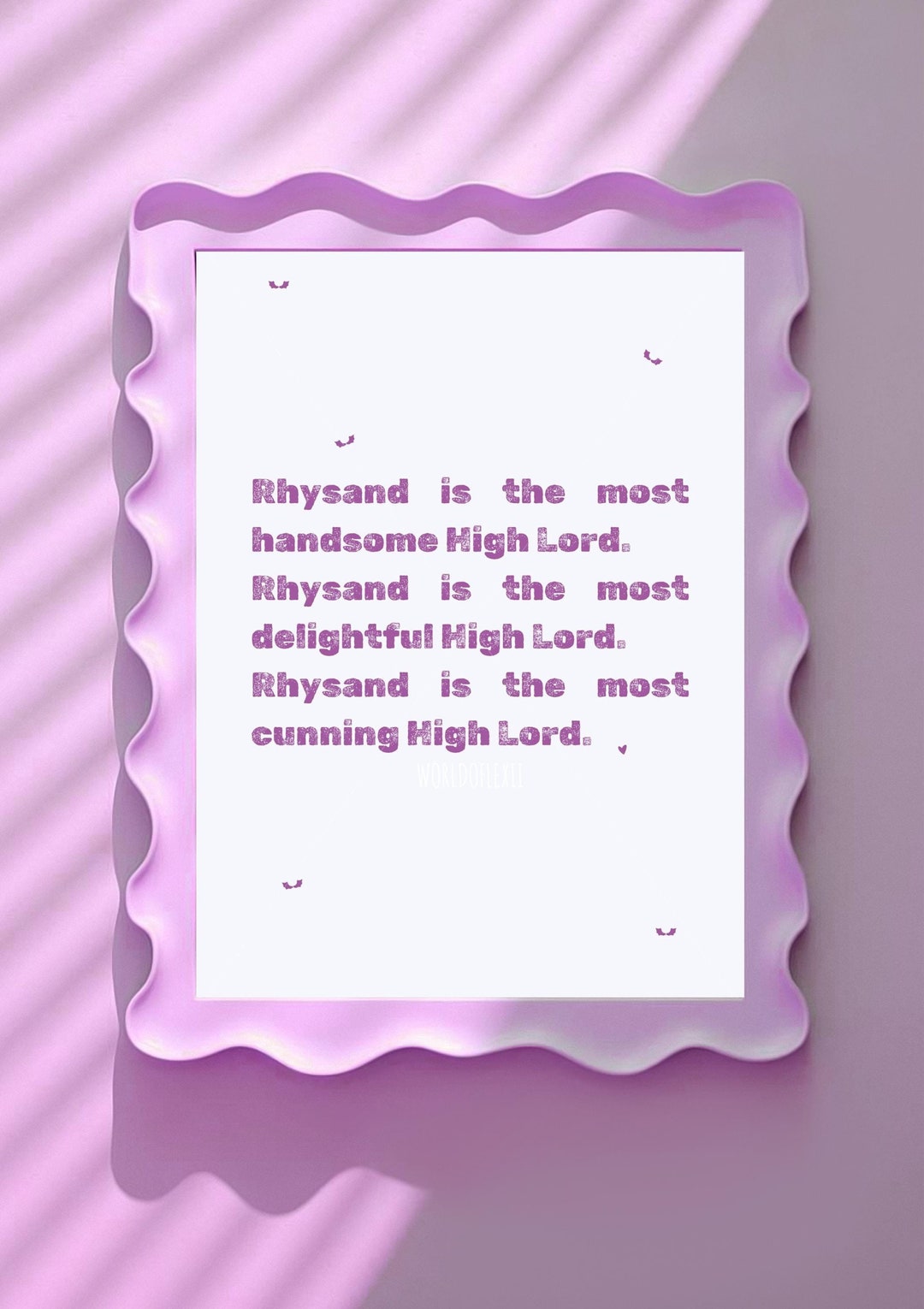 The Most Handsome High Lord | Purple | Digital Poster | Aesthetic ...
