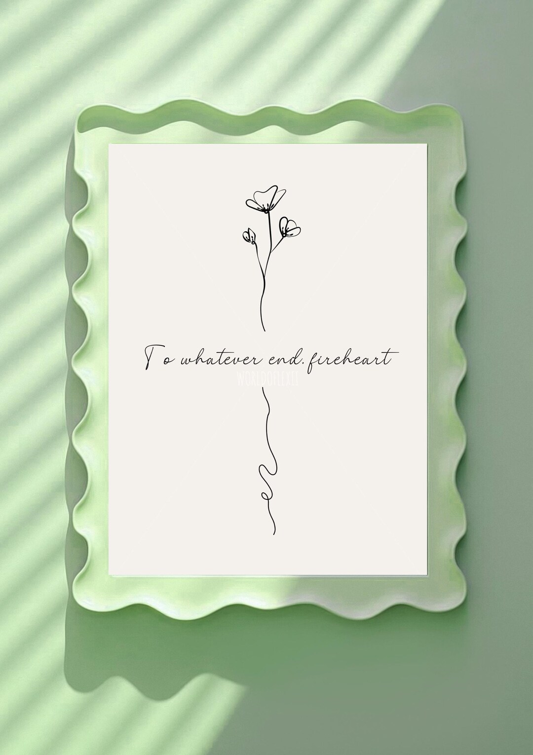 Fireheart | Digital Poster | Aesthetic Minimalist Wall Art Print | Book ...