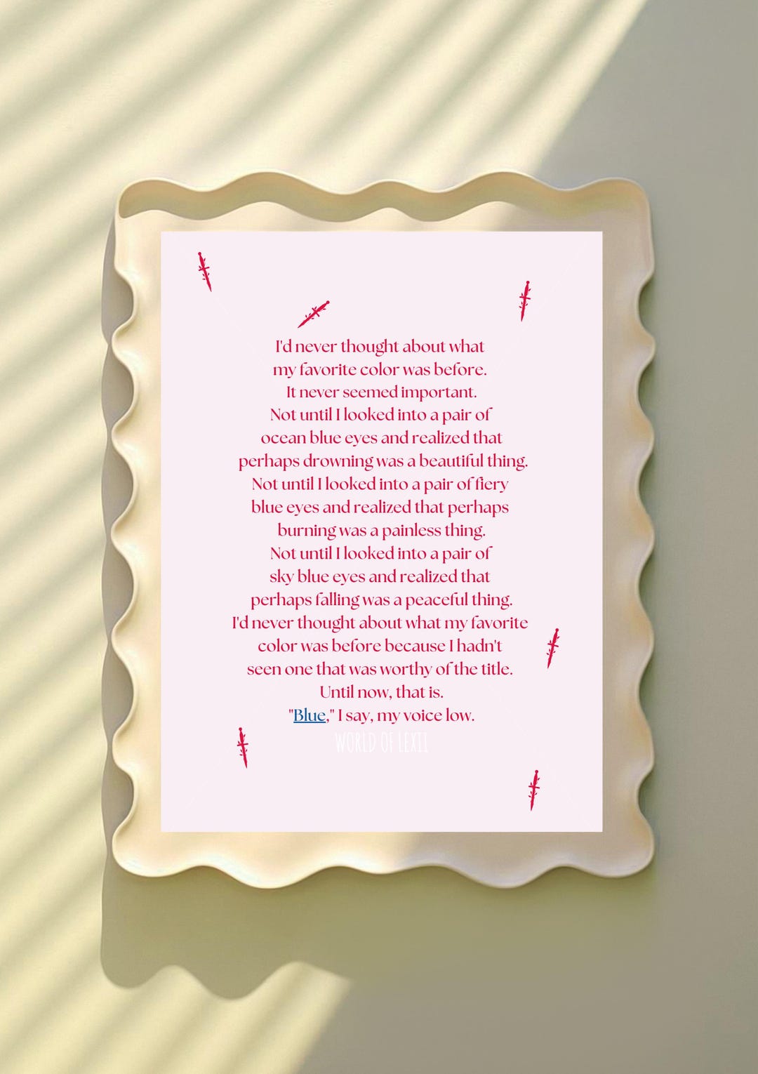 My Favorite Color | Pink | Digital Poster | Aesthetic Minimalist Wall ...