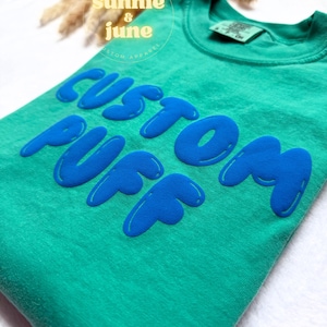Custom Puff Shirt Embossed Name Tshirt Team Puff Print T-shirt ...
