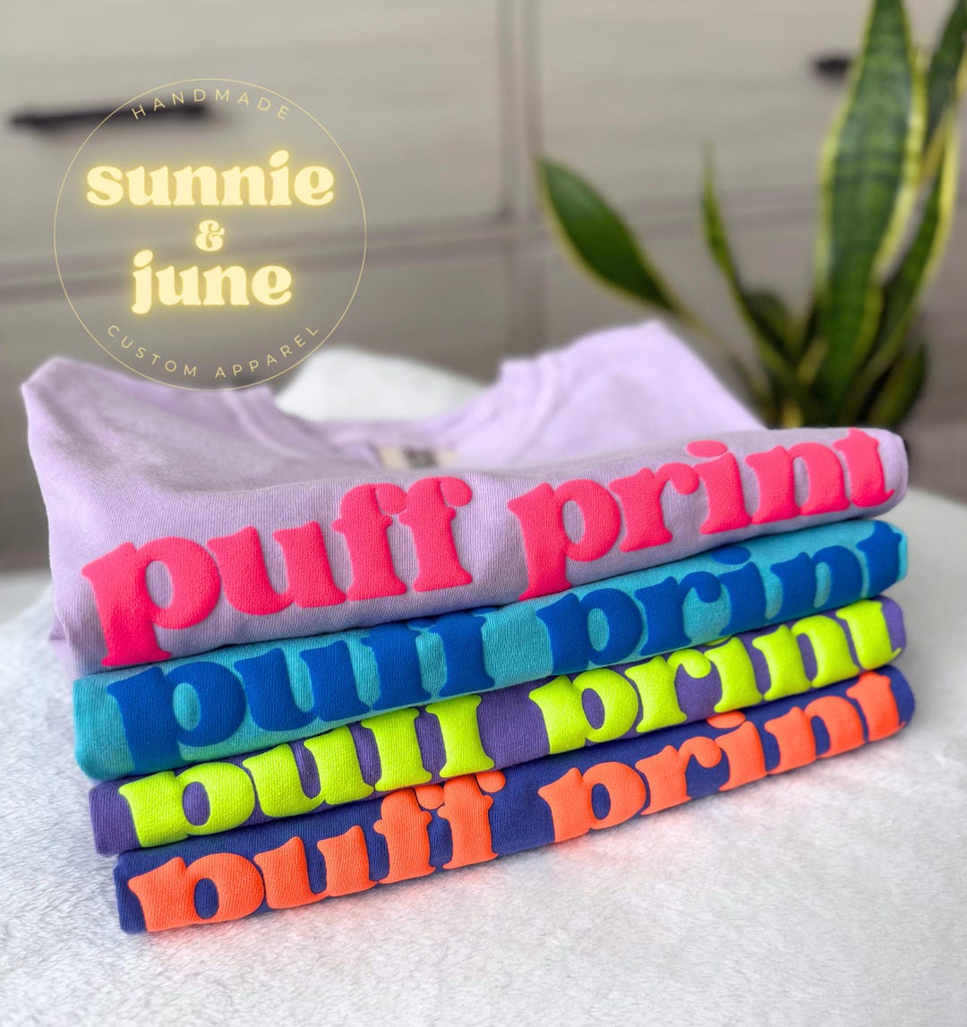 Custom Puff Shirt Embossed Name Tshirt Team Puff Print T-shirt ...
