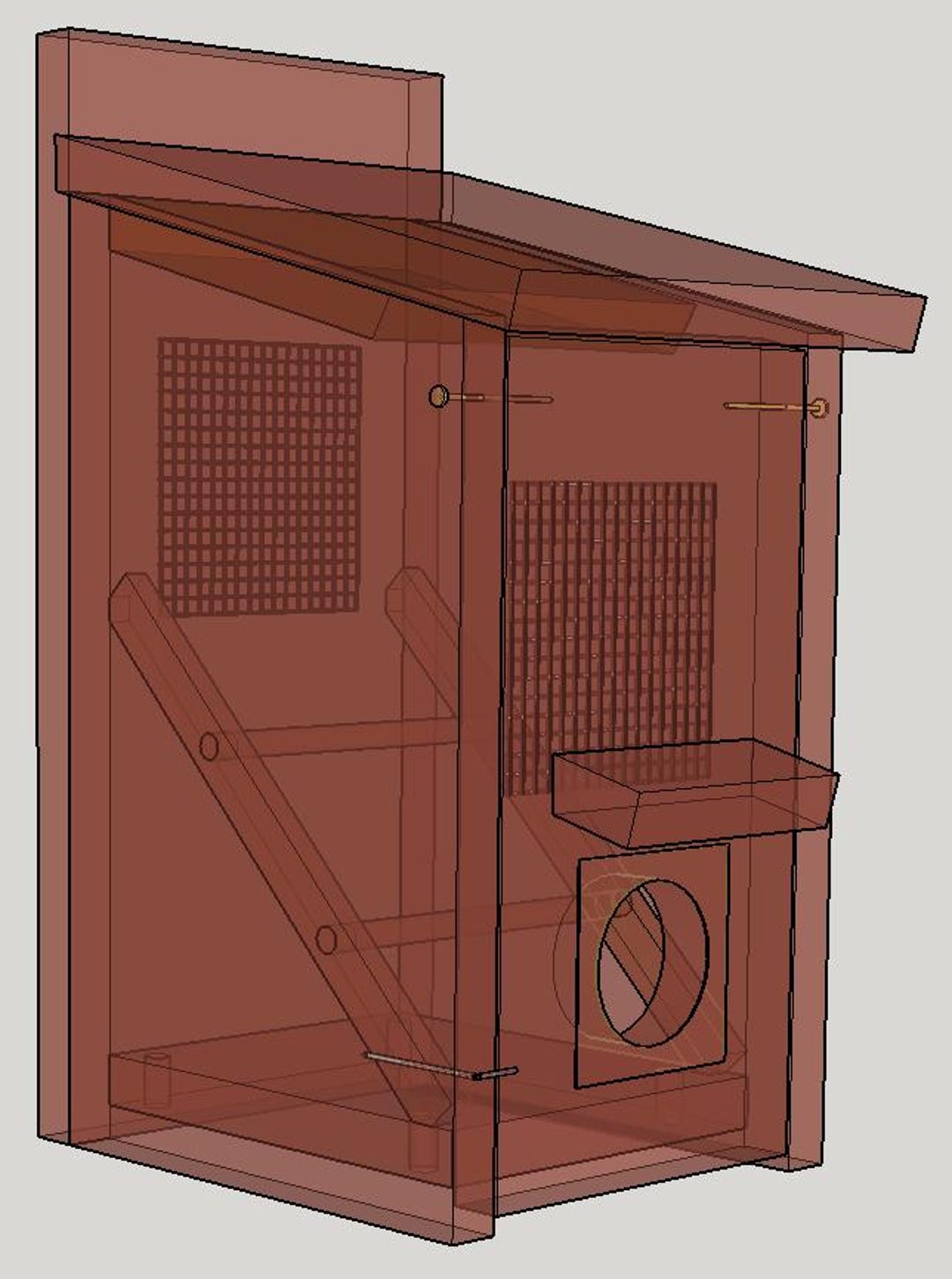 Eastern Bluebird Roosting Box 3D Sketchup Model - Etsy