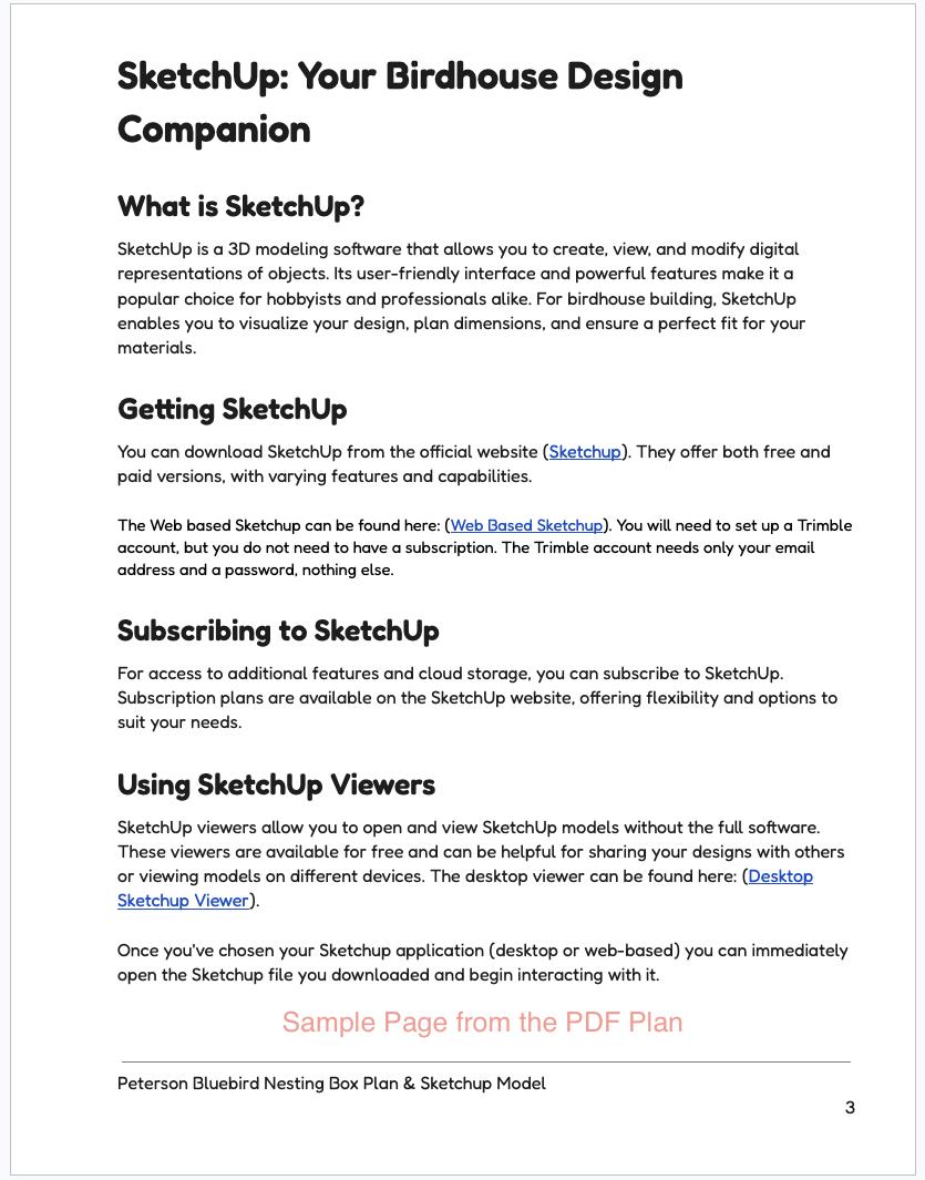 Screech Owl / Kestrel Nest Box Plans & Sketchup Model - Etsy