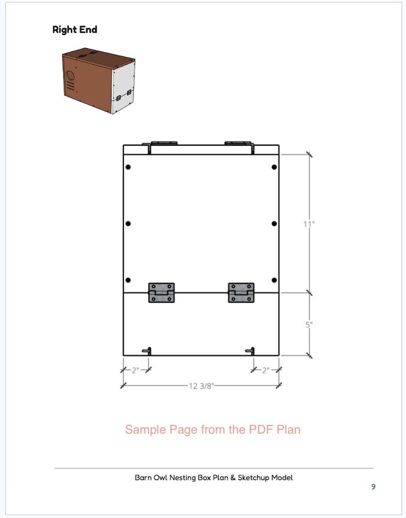 Barn Owl Nesting Box Plan & Sketchup Model - Etsy