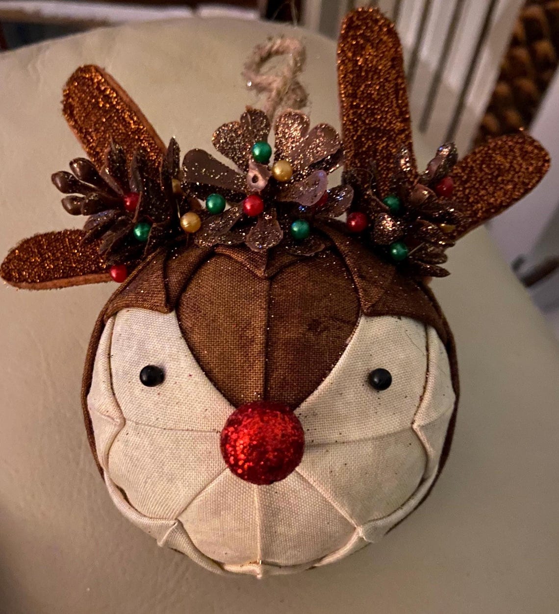 Reindeer Handmade Quilted Ornament No Sew Heirloom Christmas Gift - Etsy
