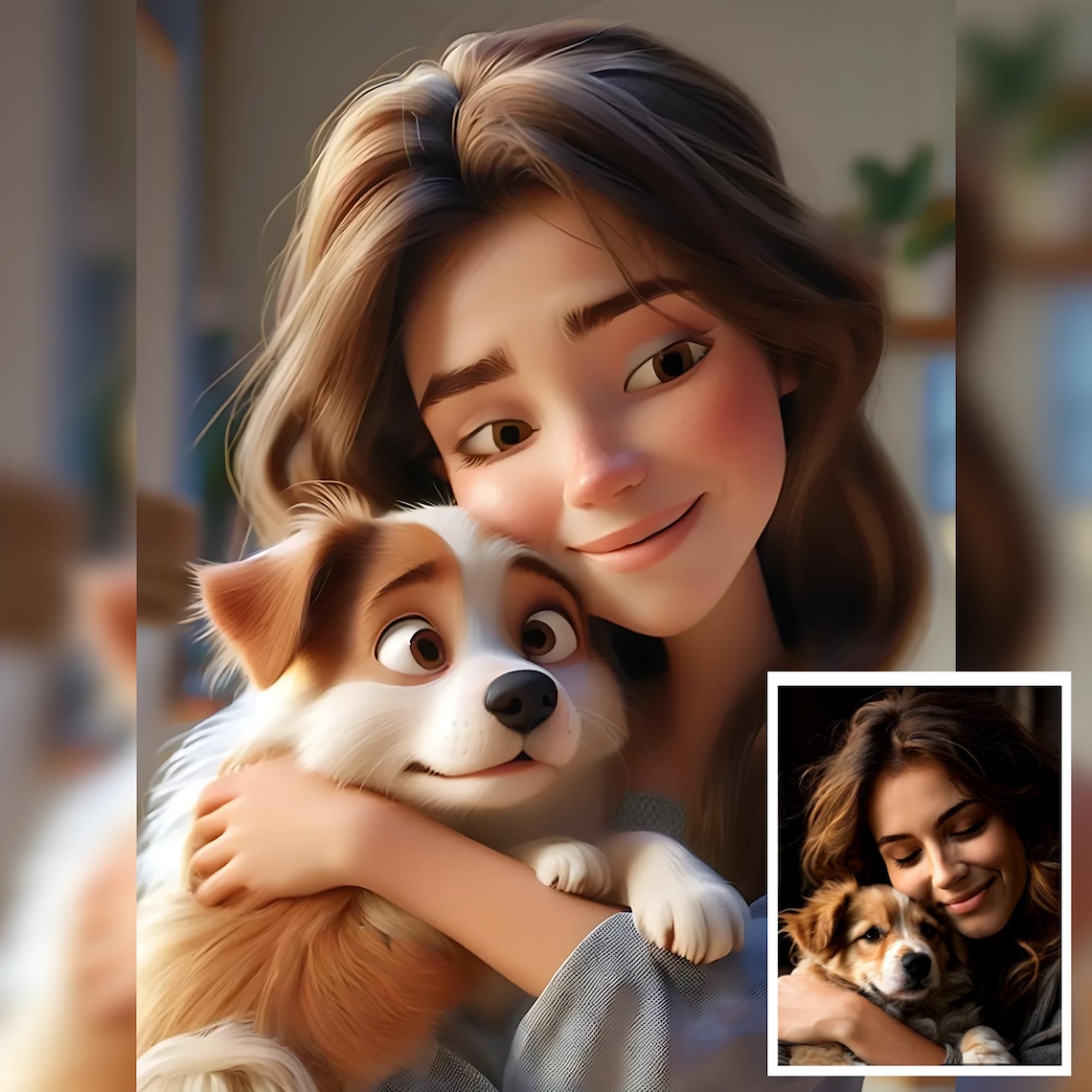Pixar Style Portrait From Photo, Custom Portrait With Digital or Metal ...