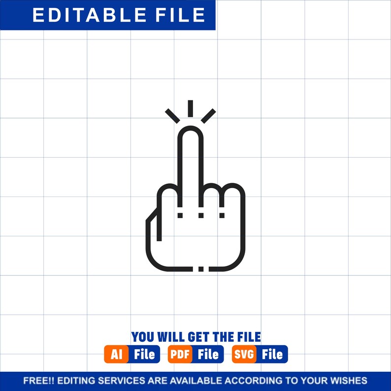 Icon Hand Middle Finger Svg Png , Middle Finger Clipart, Middle Finger ...