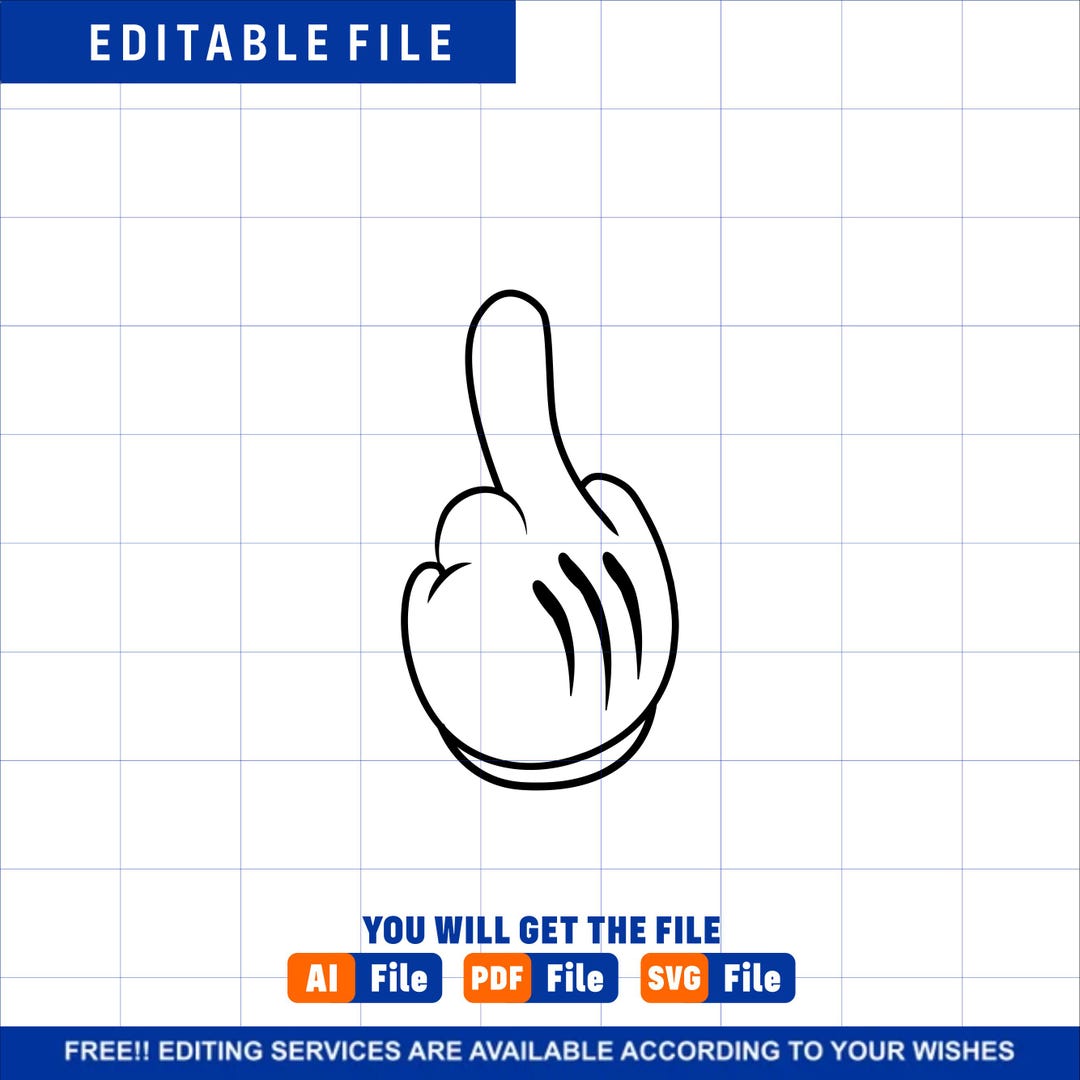 Vector Middle Finger Svg Png , Middle Finger Clipart, Middle Finger SVG ...