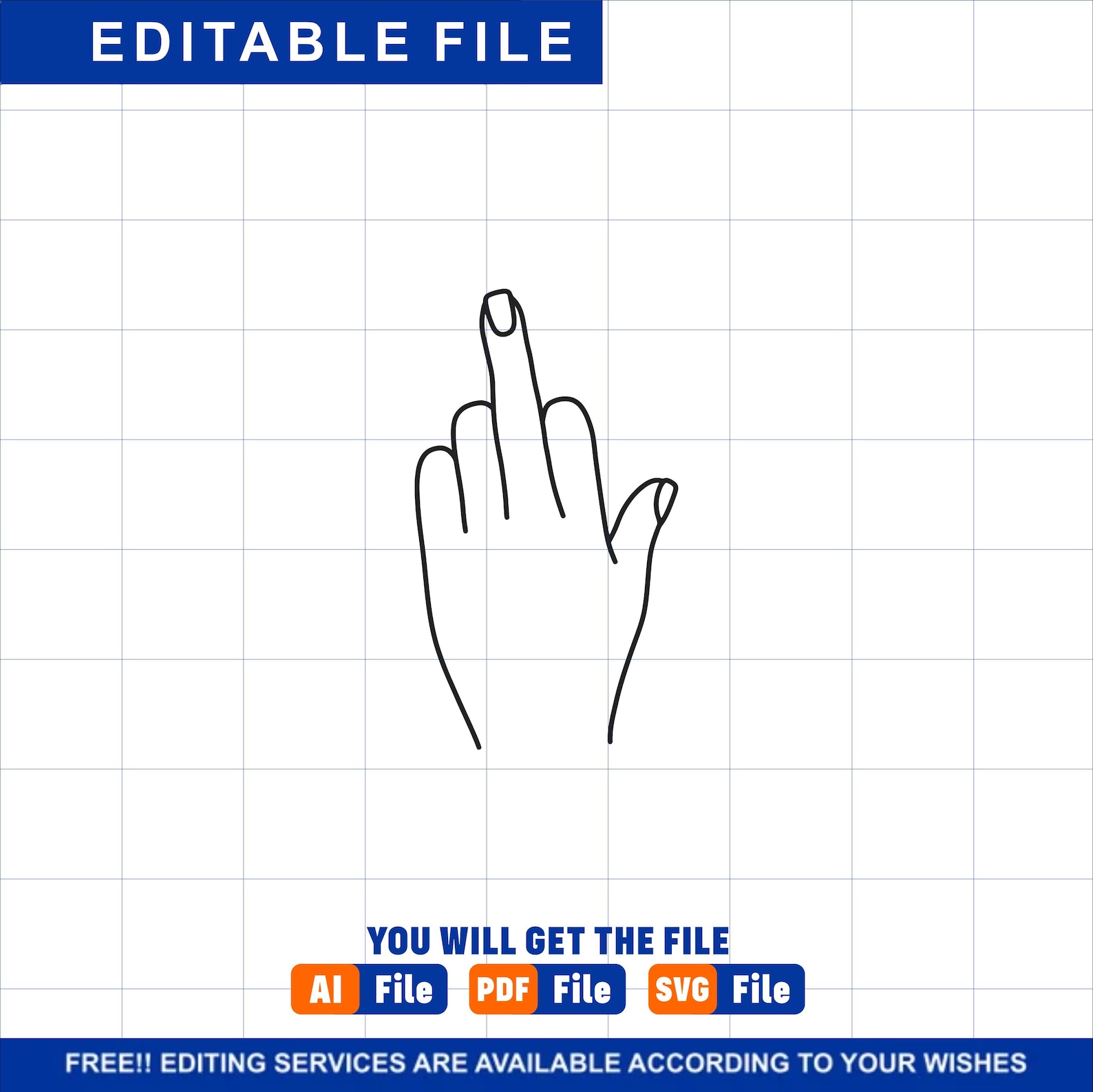 Icon Vector Middle Finger Svg Png , Middle Finger Clipart, Middle ...