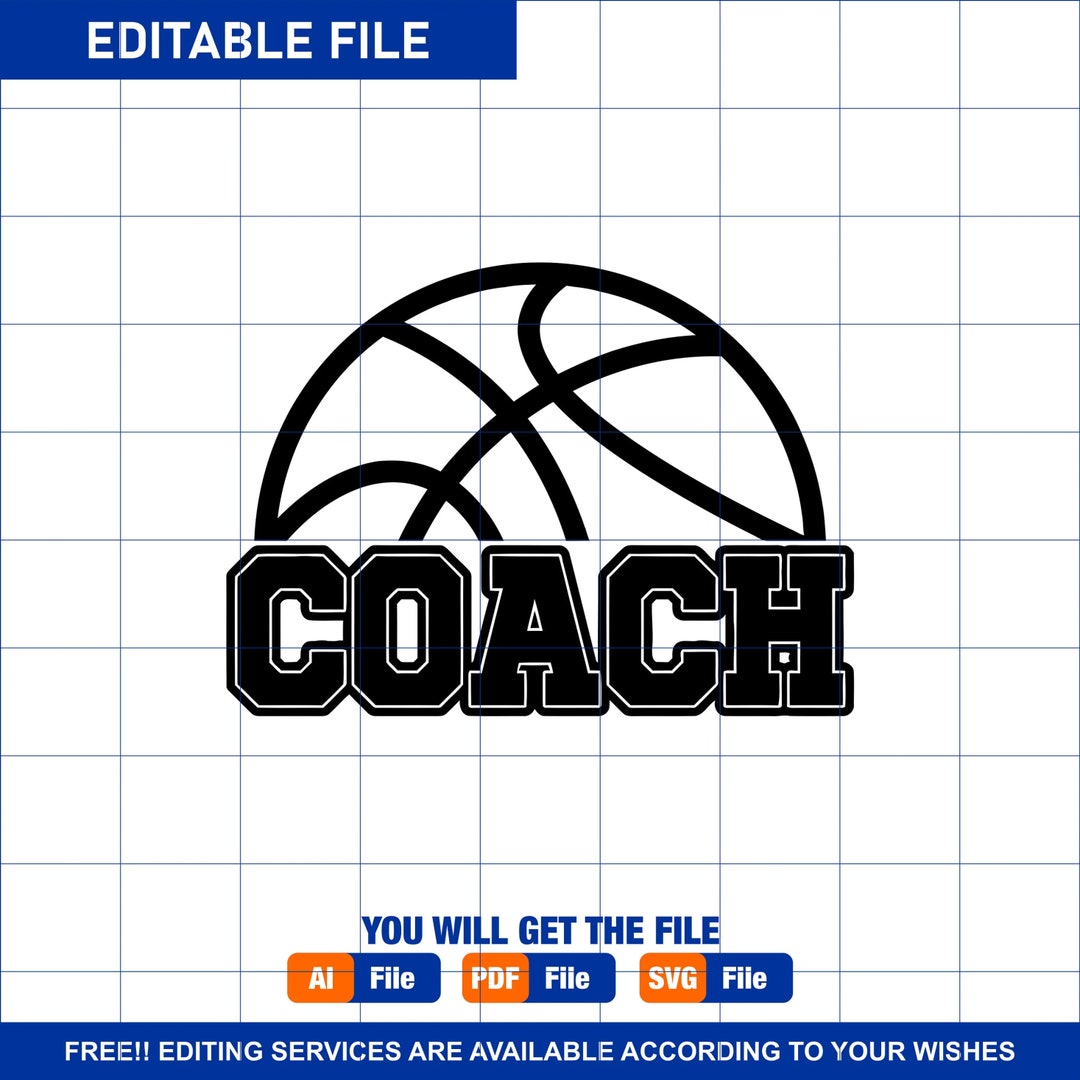 Basketball Svg, Coach Svg, Basketball Coach Svg, Png, Half Basketball ...