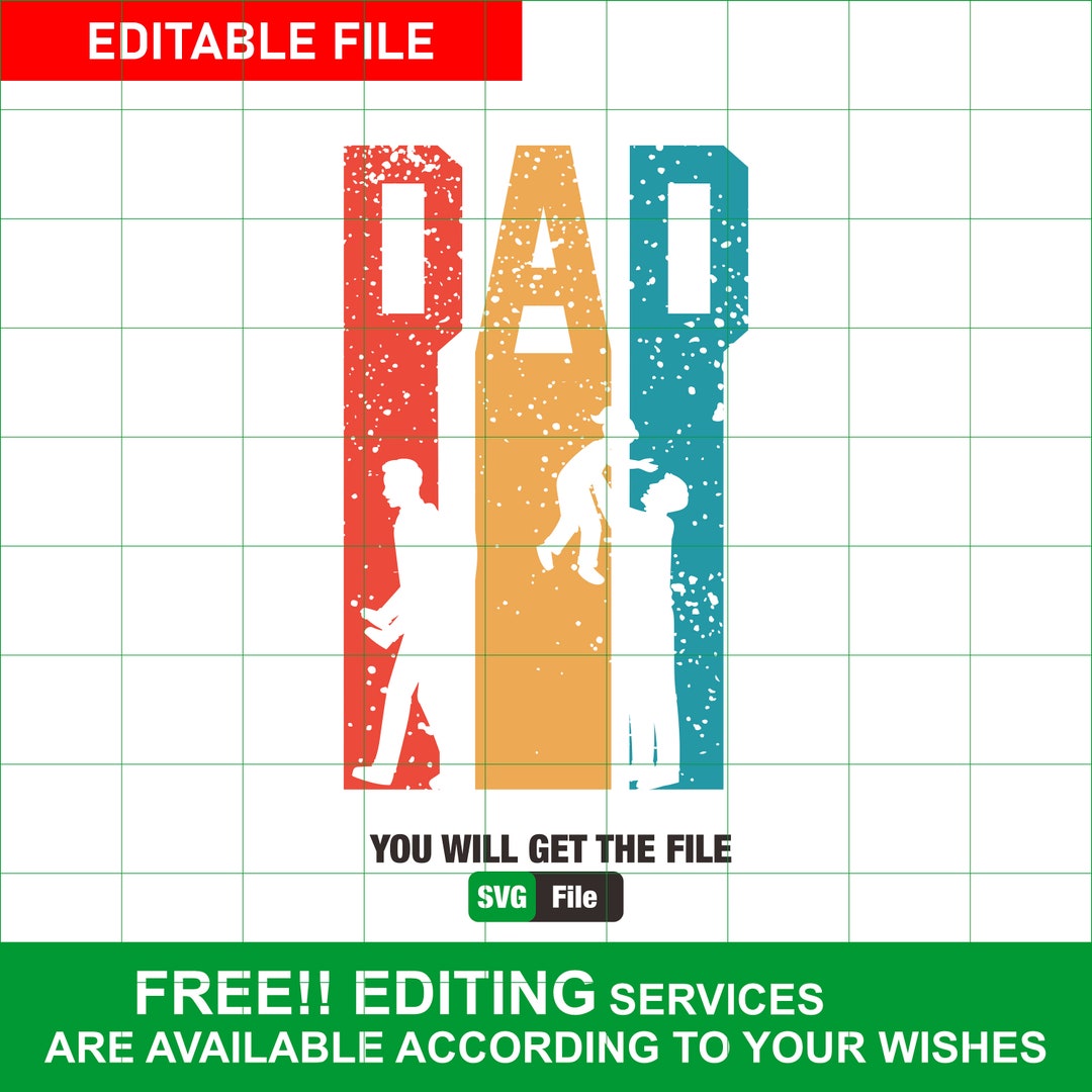 Dad SVG, Super Dad Split Name Frame Svg, Father's Day SVG File for ...