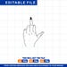 Vector Girl Middle Finger Instruction Svg Png , Middle Finger Clipart ...