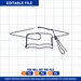 Graduation Cap Svg, Hand Drawn Cap Svg, Png, Cute Cap, Seniors Svg ...