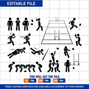 Rugby Player Actions Poses Rugby Ball Rugby Field Goal Pole Scrum Ruck ...