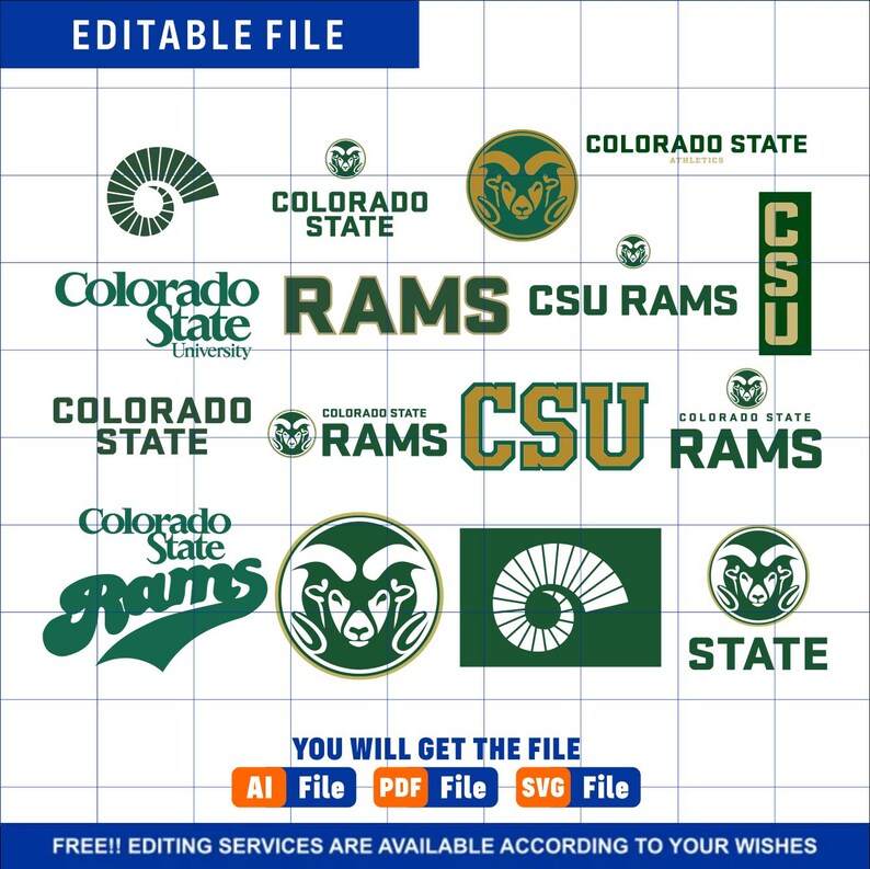 Team 06 Colorado State SVG, Rams SVG, College, Athletics, Football ...