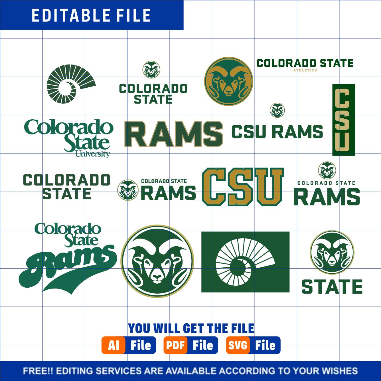 Team 06 Colorado State SVG, Rams SVG, College, Athletics, Football ...