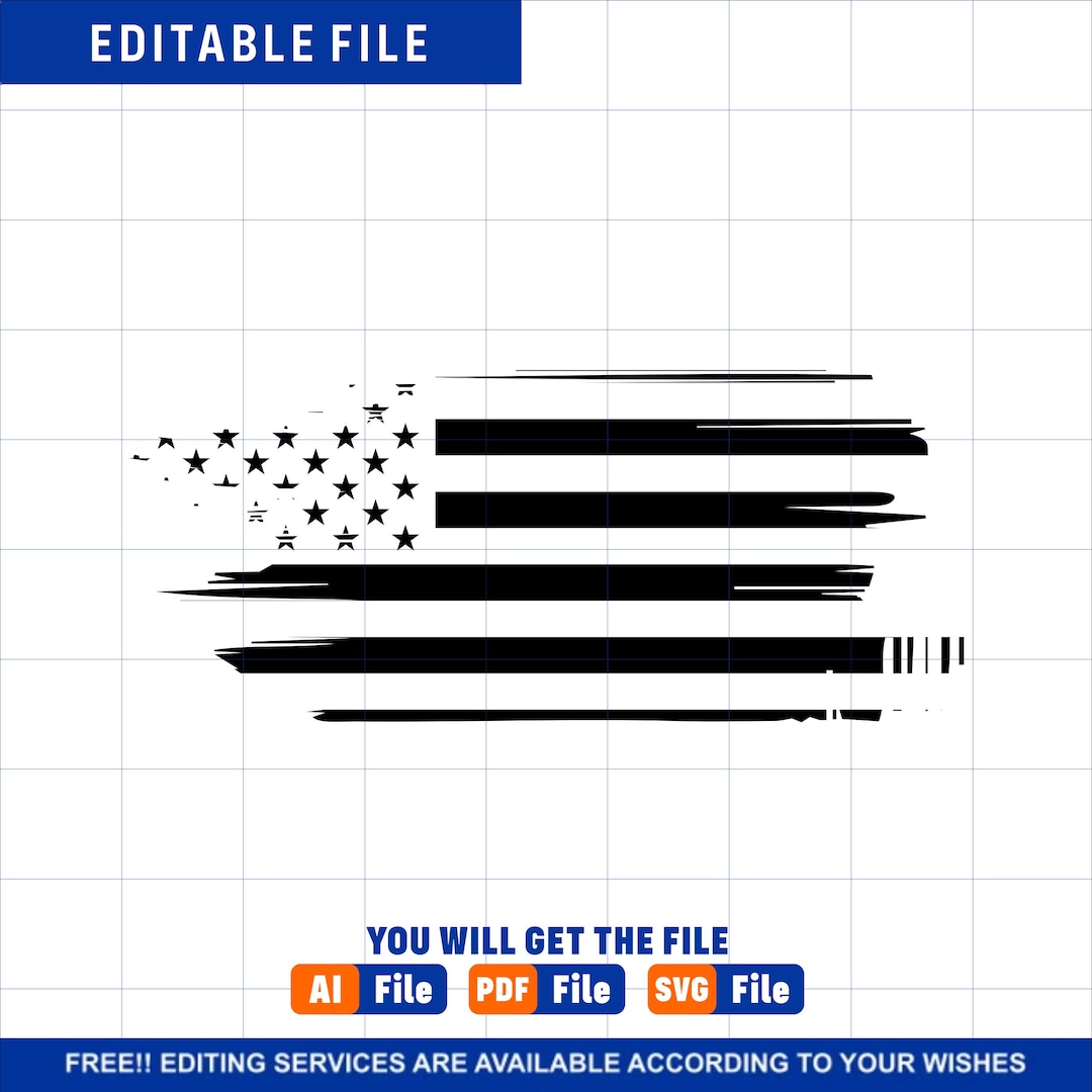 Distressed American Flag SVG USA Flag Svg 4th July Svg USA Flag ...