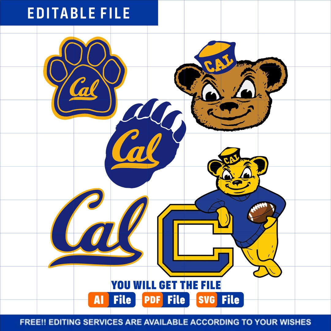 Cal Bears SVG, Bears SVG, College, Athletics, Football, Basketball, Mom ...