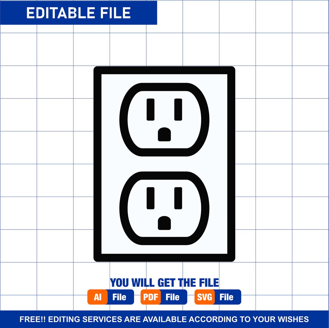 Power Outlet SVG Files Power Socket SVG Cut Files Power Outlet ...