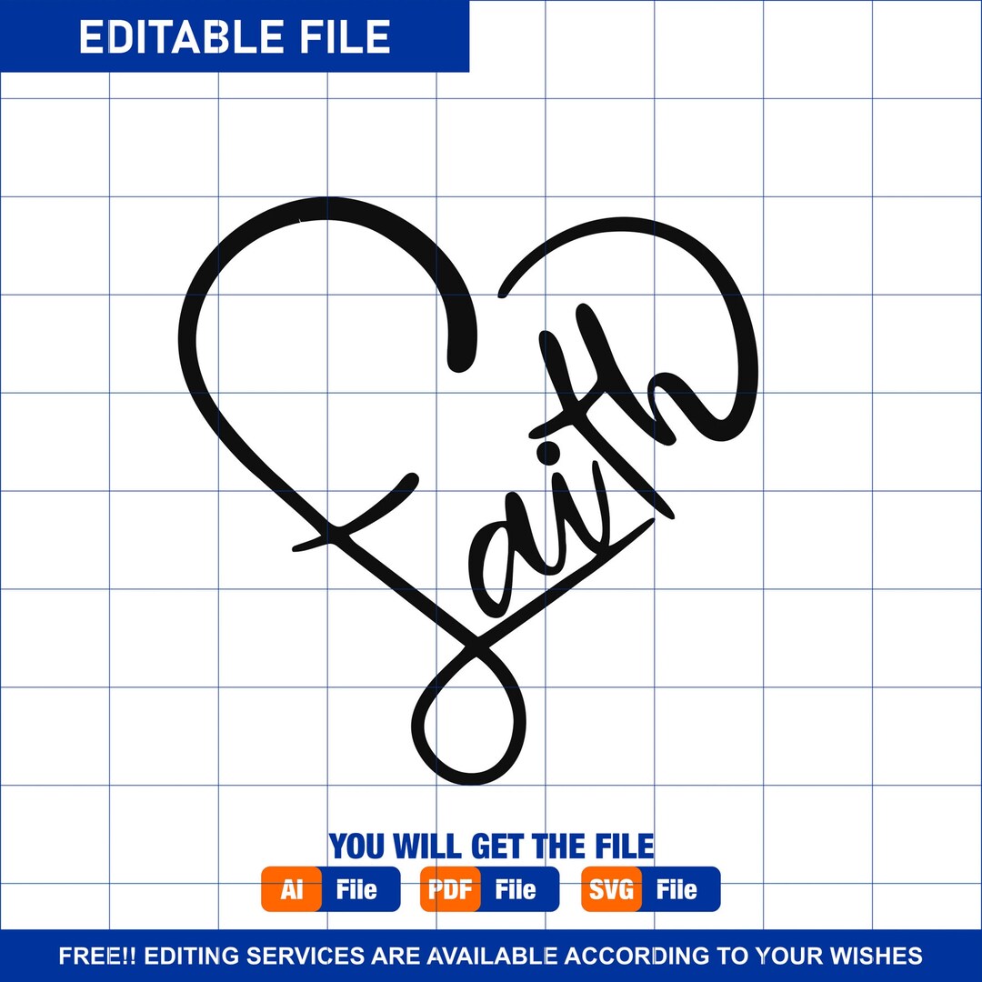 Faith Heart SVG, Faith Svg, Jesus SVG, Religious Svg, Faith and Heart ...