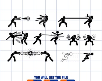 Street Fighter Stick Figures Stickman Fighting Fighter Power Hadoken ...