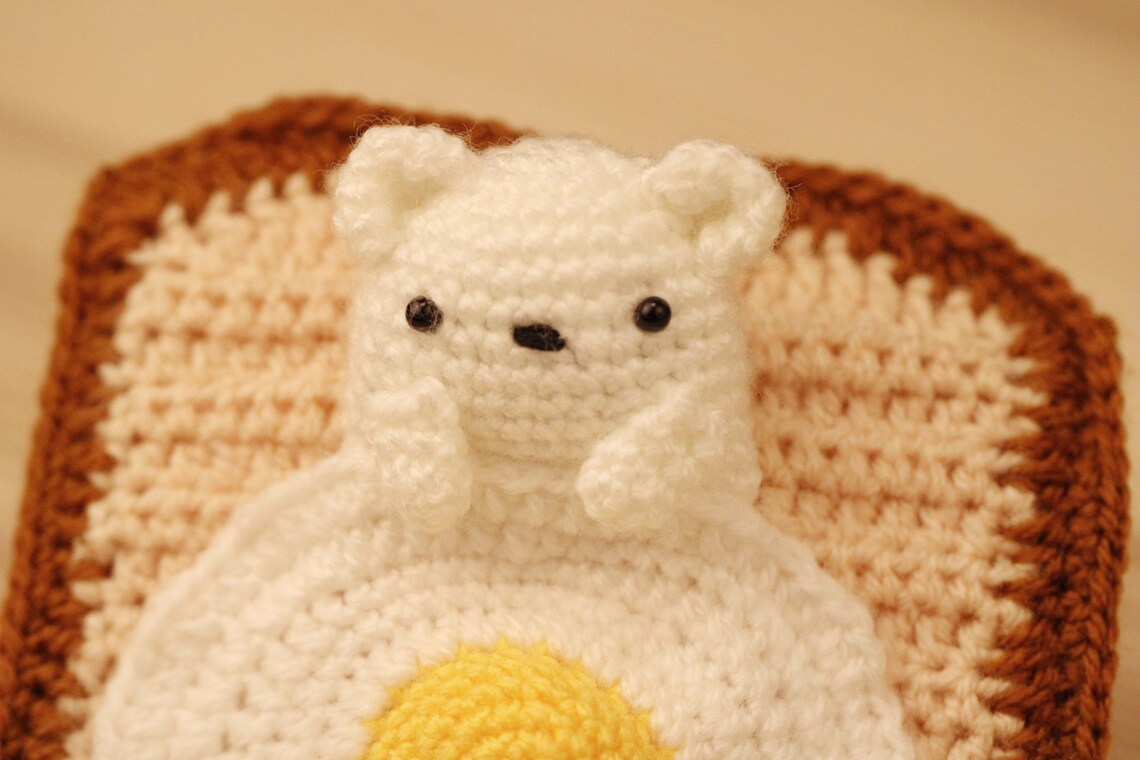 Toasty Teddy Crochet Pattern: Bear on Bread Amigurumi (PDF) - Etsy