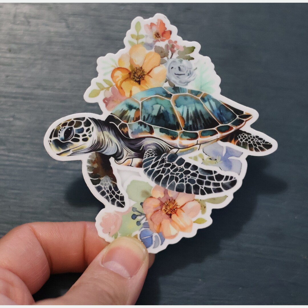 Sea Turtle Sticker/decal. Weatherproof Vinyl. - Etsy