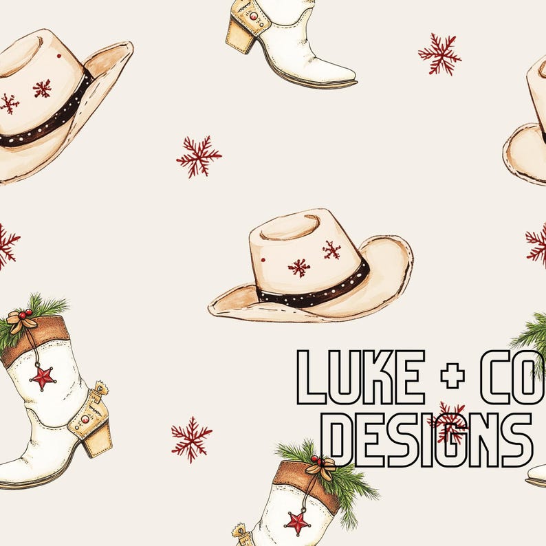 Rustic Christmas, Western Christmas, Seamless - Etsy