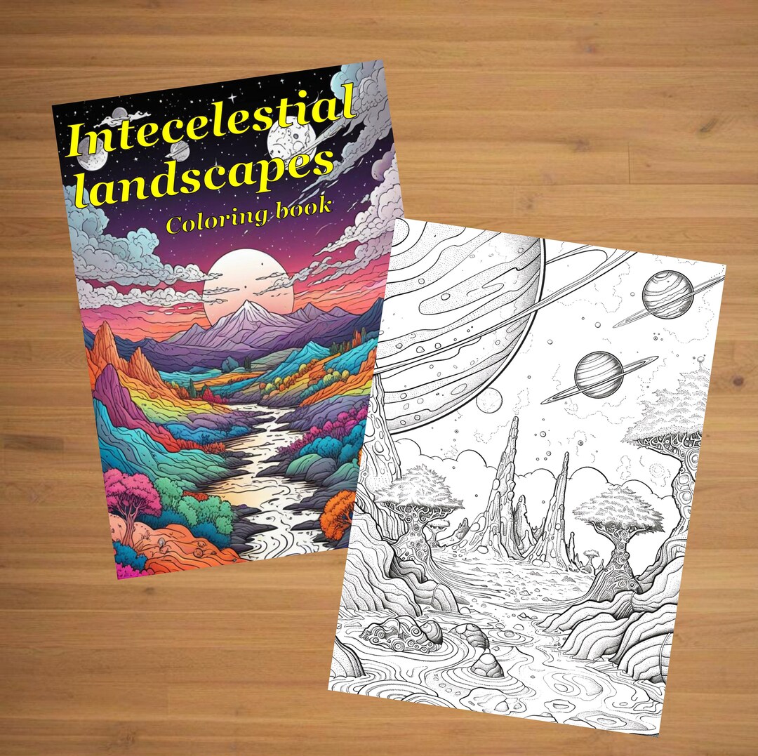 Intercelestial Coloring Book, Astronomic Coloring Book, Cosmic Coloring ...