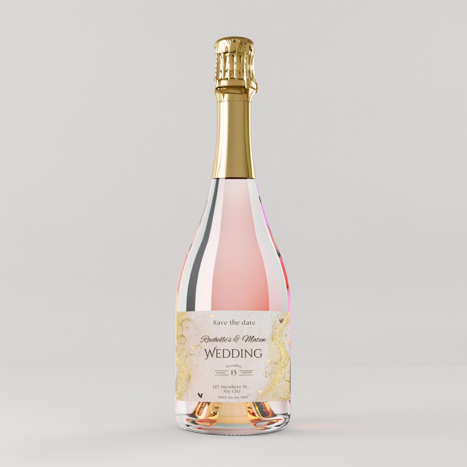 Personalized Wedding Bottle Labels, Instantly Downloadable, Wedding ...