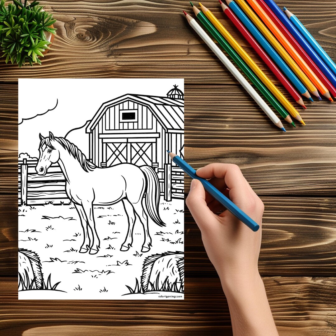 Printable Farm Life Coloring Book, Farm Life Coloring Book for Kids ...