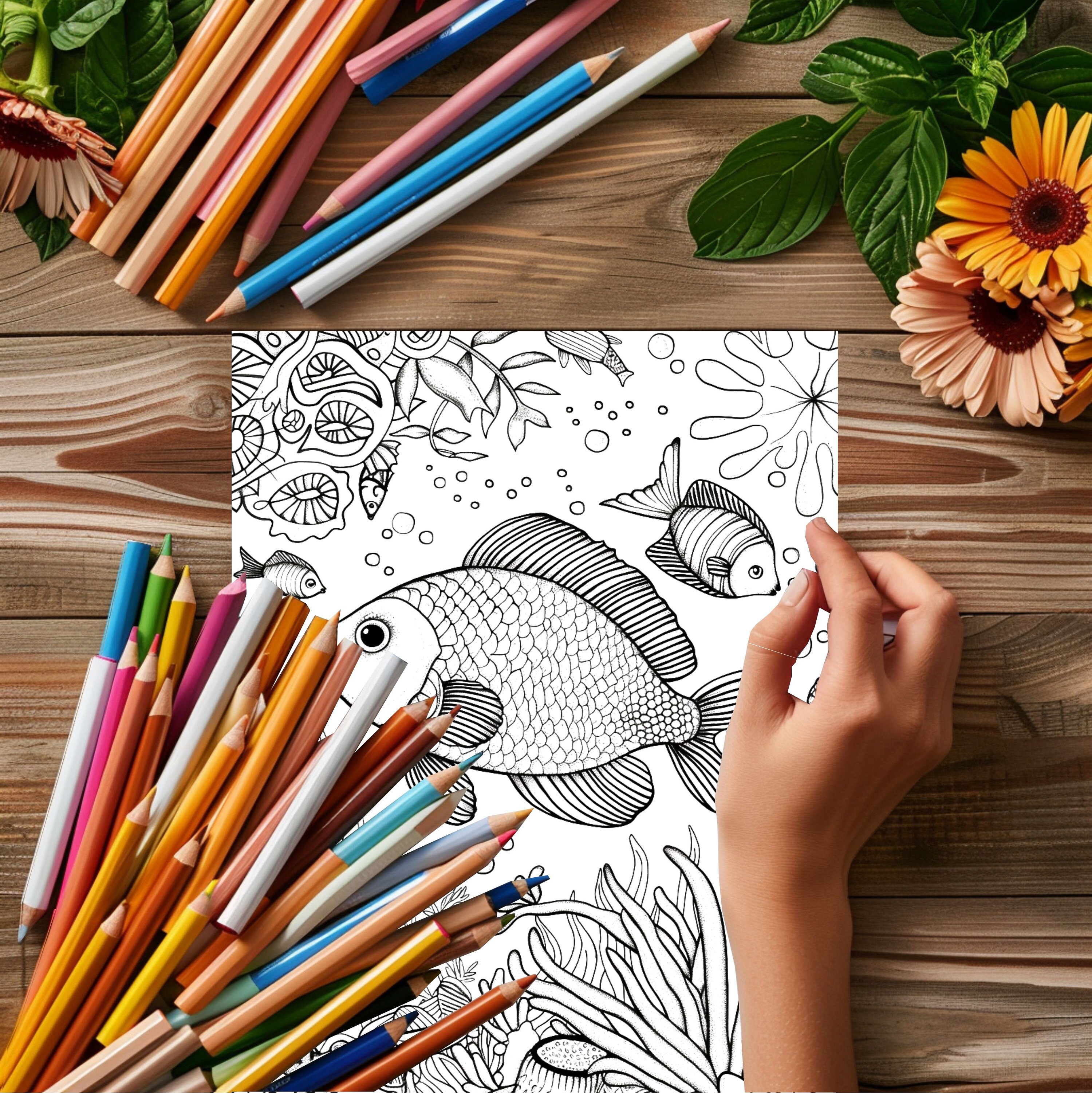 Under the Sea Coloring Book, Printable Coloring Book, Coloring Pages ...
